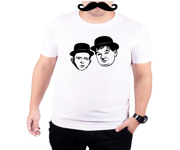 Mooch Wale Laurel And Hardy Vector Black Amd White White Quick-Dri T ...
