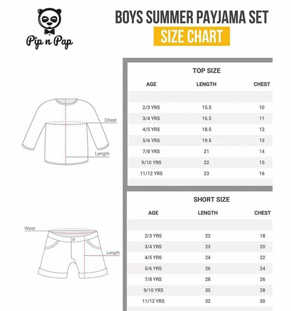 PIP N PAP Boys Multicolor Cotton Pyjama Set (Pack of 2) - JioMart
