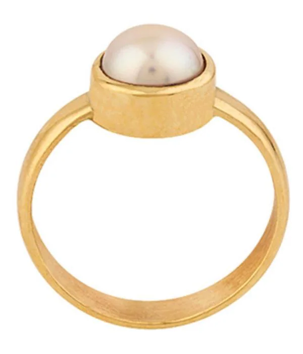 Aurra Stores Pearl Moti Gemstone Elegant Ring for Men & Women - JioMart