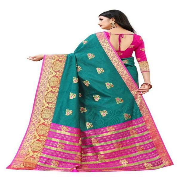 Suithouse Pure Mercerised Cotton Silk in Exclusive Border Design With ...