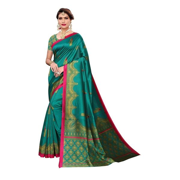 Marabout Women's Green colour Beautifull Saree - JioMart