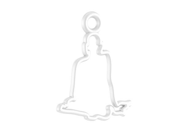 Akshat Sapphire Pure Silver Spiritual Swami Samarth Pendant With Chain ...