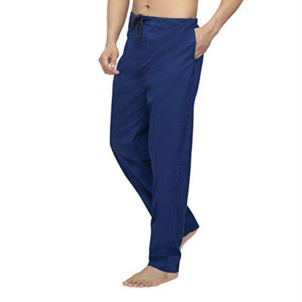 TATWAM Men Cotton Pyjama with Draw String Without Elastic Royal Blue ...
