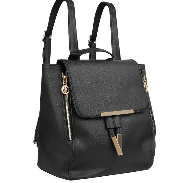 Regular Size Black Flap Back pack for College Girls - JioMart