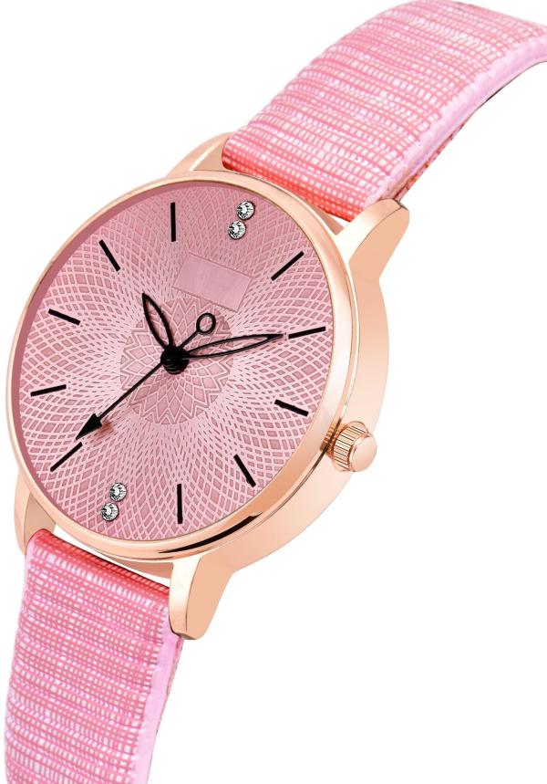 Missfox Analog Pink Dial Pink Strap Watch For Girls - JioMart