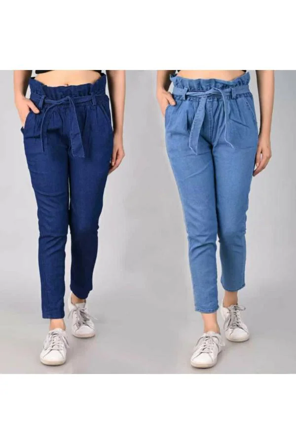 Women Blue Denim Jeans (Pack of 2) - JioMart
