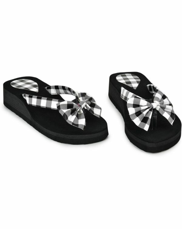 Drip Cross Black Women Flip Flops - UK 6 - JioMart