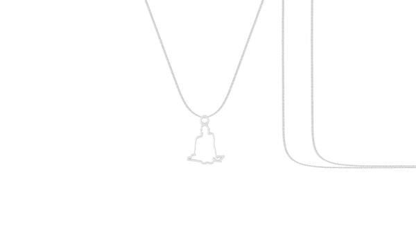 Akshat Sapphire Pure Silver Spiritual Swami Samarth Pendant With Chain ...