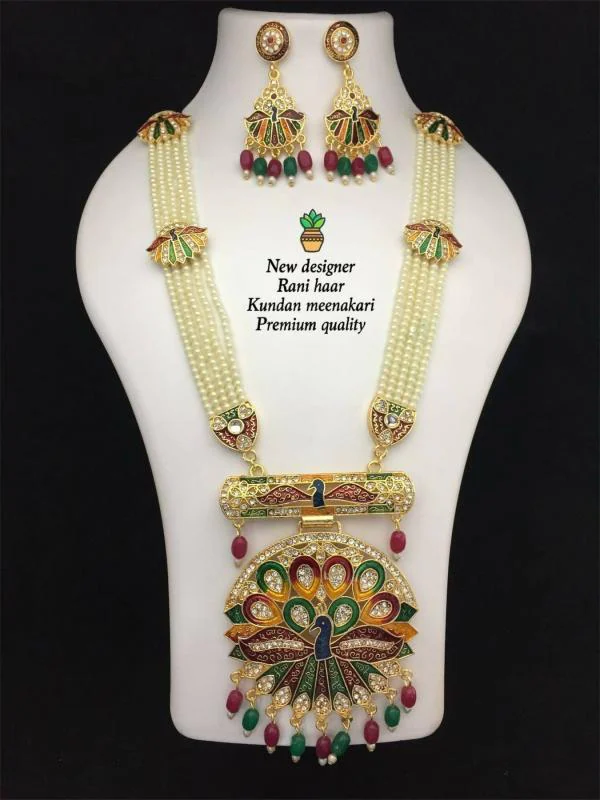 Primectrla Fab Gold Plated Brass Jewel Set (Multicolor) - JioMart