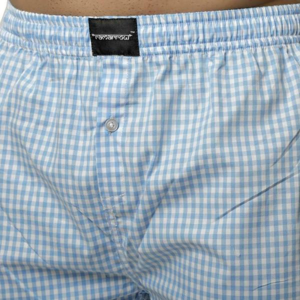 Ramarrow Men Blue and White Checkered Pure Cotton Boxers - XXXL - JioMart