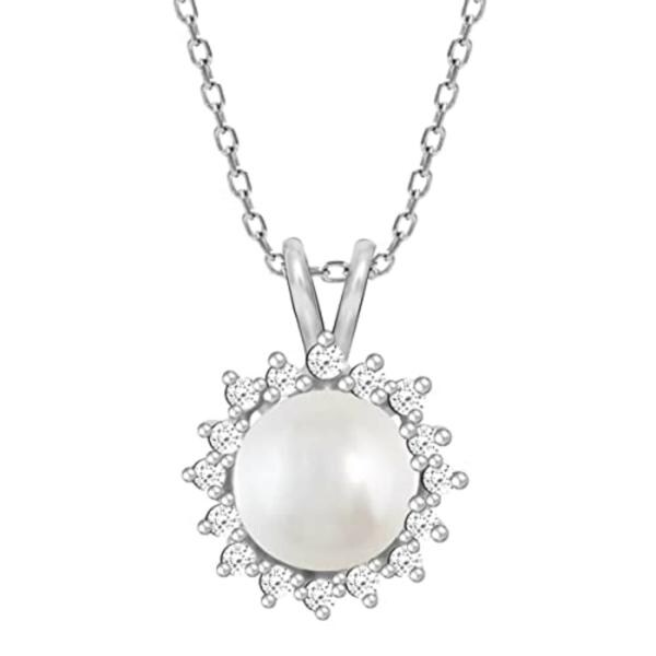 Giva Sterling Silver Pearly Sunshine Pendant With Chain For Women - JioMart