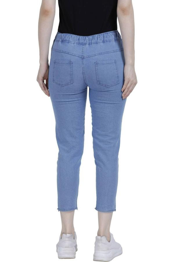 Women Light Blue Denim Lycra Blend Jeans - JioMart