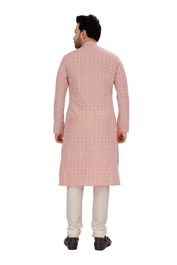 HEORA Mens Pitch Lakhnavi Kurta Pyjama Set for Ethnic and Designer Wear ...