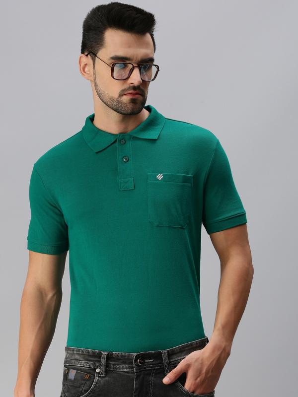 ONN Men's Light Green Solid Cotton Polo T-shirt - JioMart