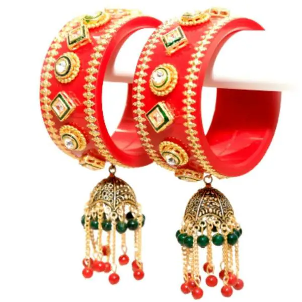 Zindura Red Kangan set for Girls (Pack of 2) - JioMart
