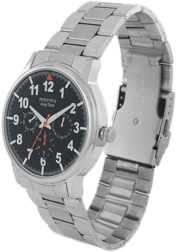 Maxima Analog Black Dial Silver Strap Watch For Men (41550CMGI) - JioMart