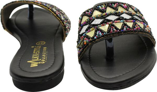 Walk-N-Style Collection Women Flats Sandal - 7 (Black) - JioMart