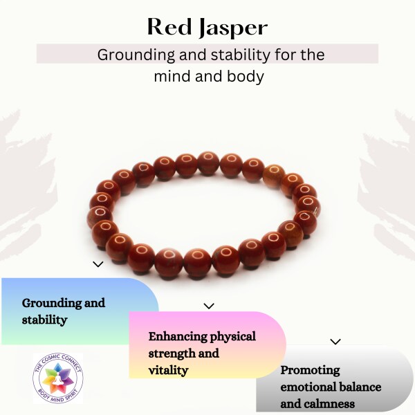 The Cosmic Connect Red Jasper Bracelet Ground Energies & Realign ...
