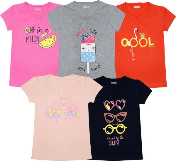 Luke&lilly Girls pack of 5 tshirt - JioMart