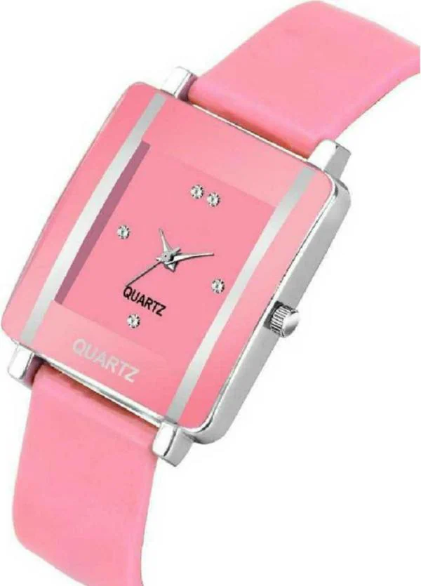 Amience Analog Pink Dial Pink Strap Watch For Girls - JioMart