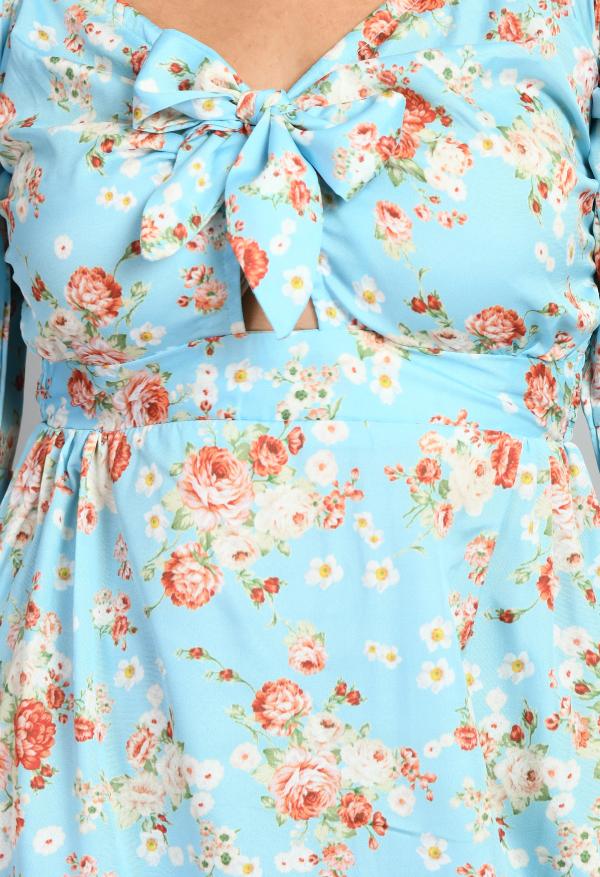 Elanmate Women Fit and Flare Light Blue Color Dress - JioMart