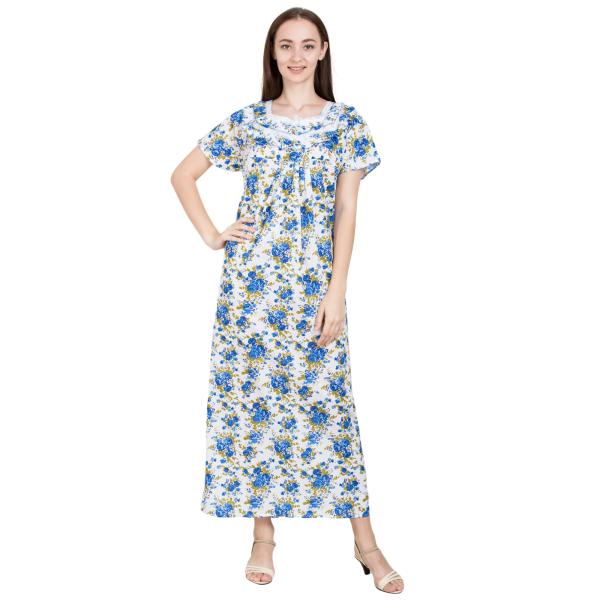 Redglo Women's Cotton Printed/Maxi/Night Wear/Stylish Nighty & Night ...