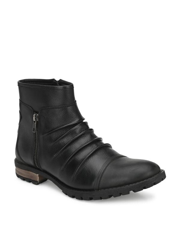 Delize Men's Black Ankle Boots - JioMart