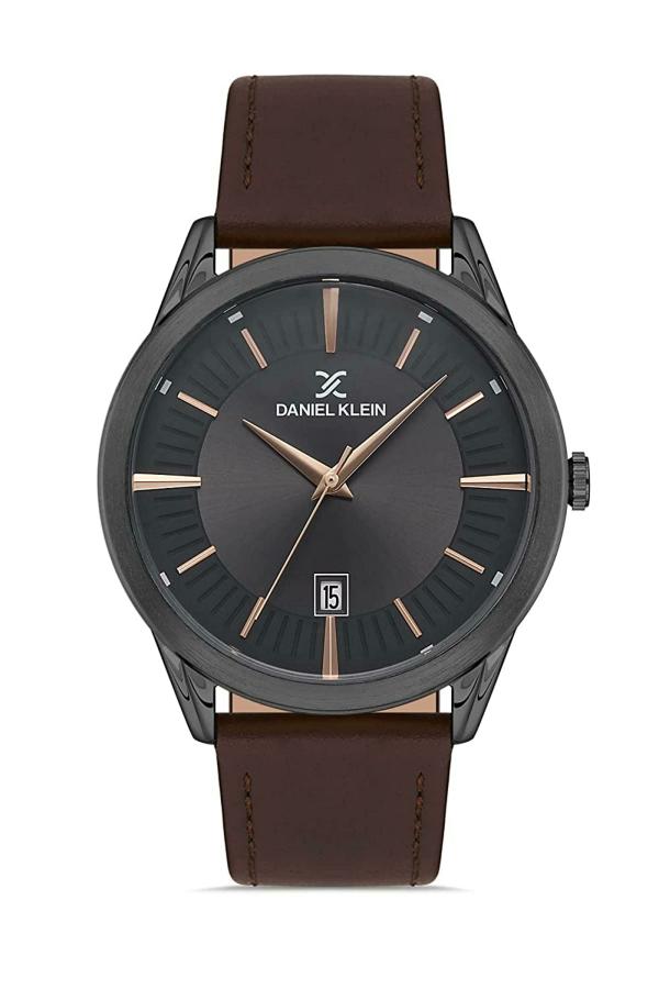Daniel Klein Analog Black Dial Brown Strap Watch For Men - JioMart