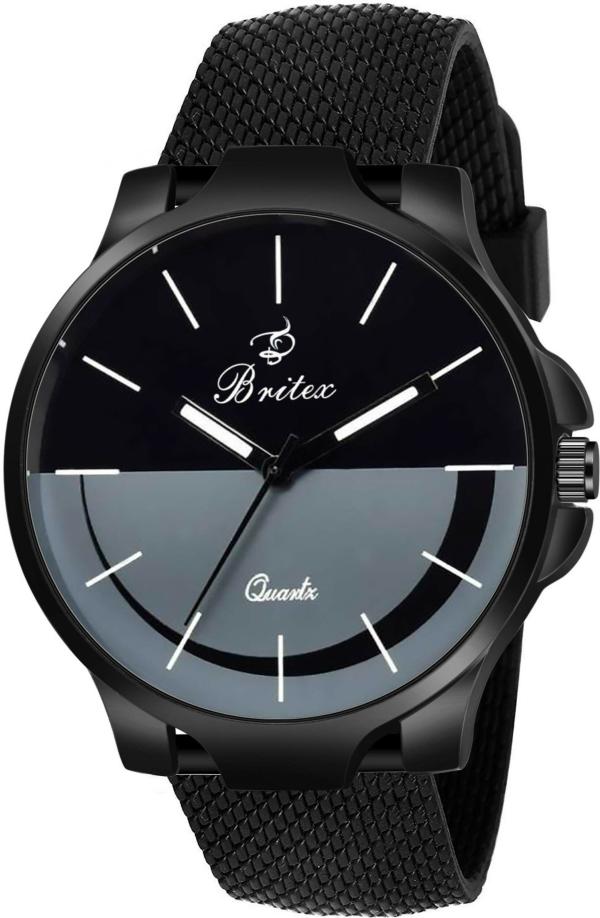 BRITEX Analog Black, Grey Dial Black Strap Watch For Boys (BT8003 ...