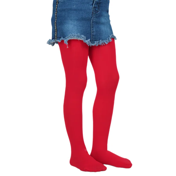NEXT2SKIN Girl's Spandex Stretch Fit Tights Pantyhose Stockings (Red ...