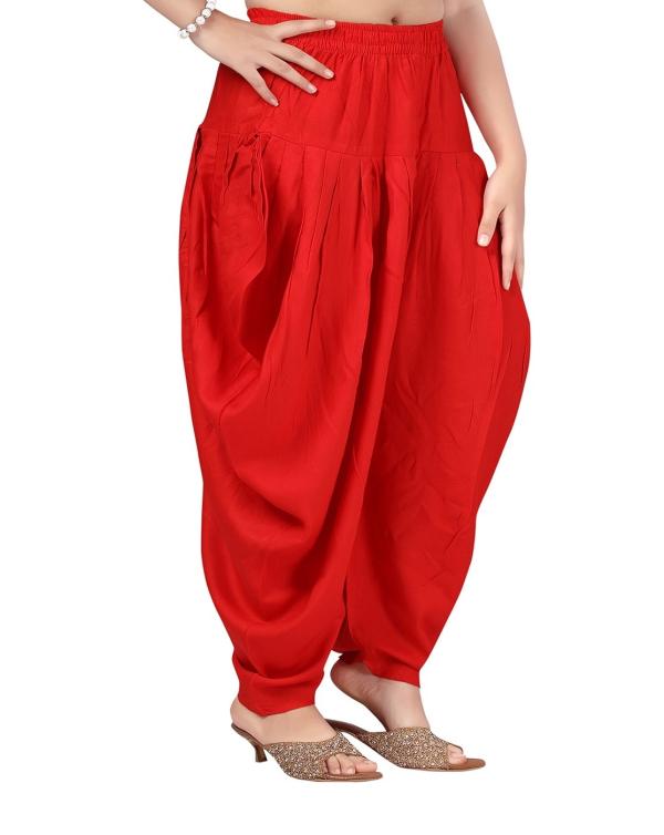 Aarika Girls Red Color Plain Dhoti - JioMart