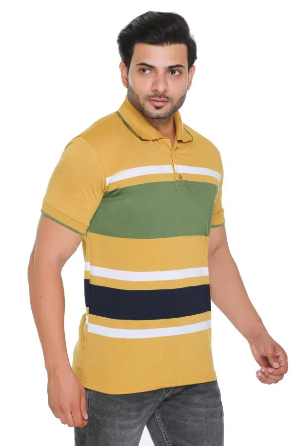 Madagala Men Striper Polo TShirt - JioMart