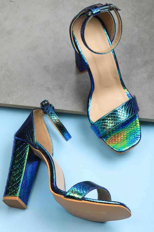 Retrowalk Multicolor Women Heeled Sandals - JioMart
