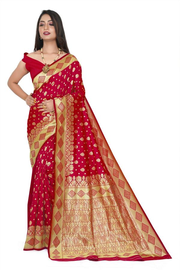 PANETAR Fancy Wedding Jacquard Saree For Bridal - JioMart
