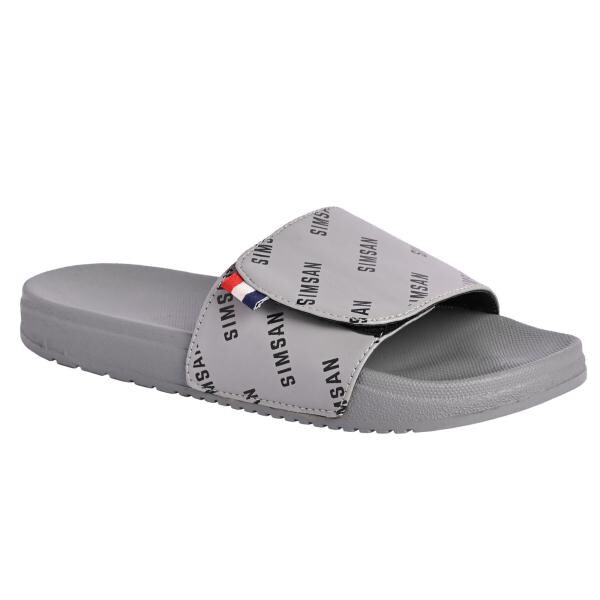 Simsan Velcro Style Grey Sliders for Men - JioMart