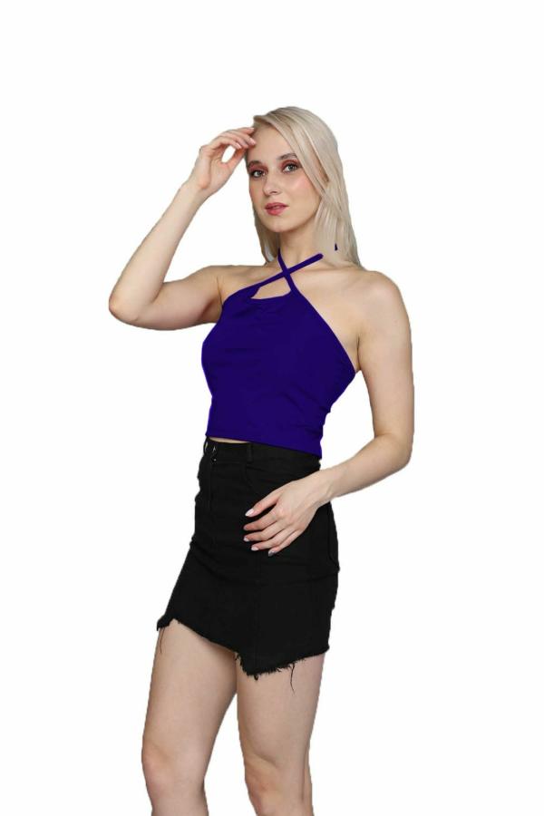 AD2CART A1673 Women's Royal Blue Crop Top - JioMart
