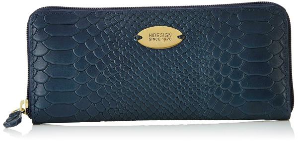 Hidesign Women Blue Leather Wallet - JioMart
