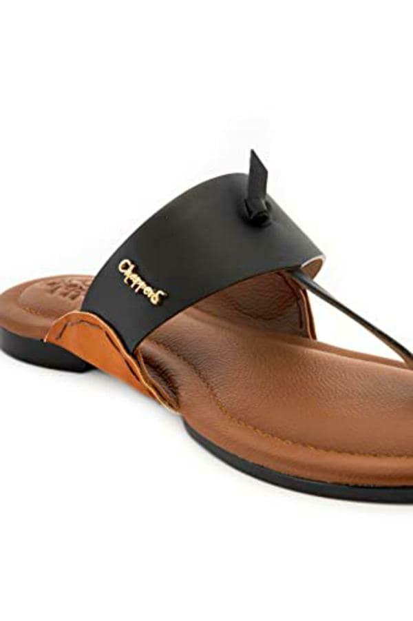 Chappers Men's Leather Unicorn Kolhapuri Slippers - JioMart