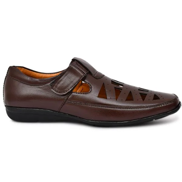 Amble Ethnic Wear Sandals for men (Brown) - JioMart