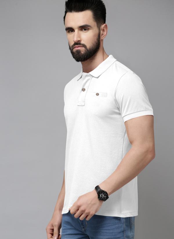 MEN'S POLO T-SHIRT-(PPT-001)WHITE-XL - JioMart