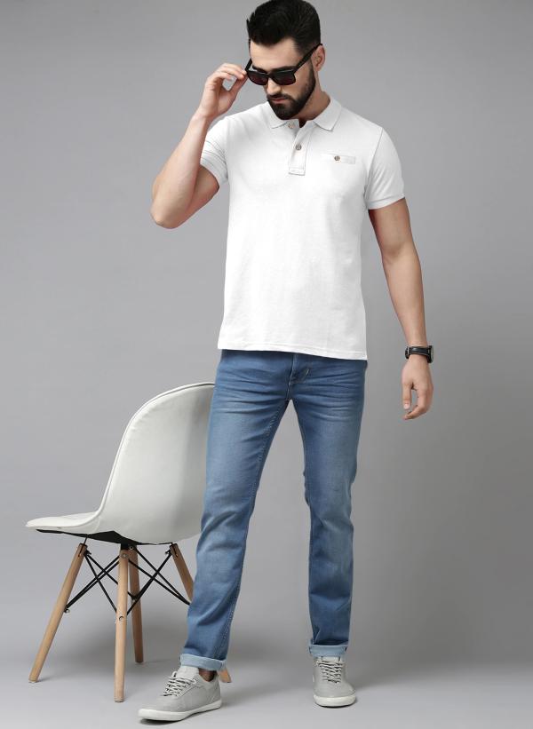 MEN'S POLO T-SHIRT-(PPT-001)WHITE-XL - JioMart