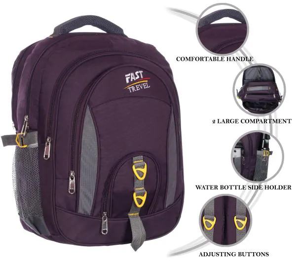 Fast Travel School Bag Class 5-10 Large 4 partition 45 L Laptop Collage ...