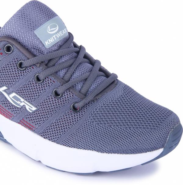 Lancer Men Running Shoes (Grey and Maroon) - JioMart