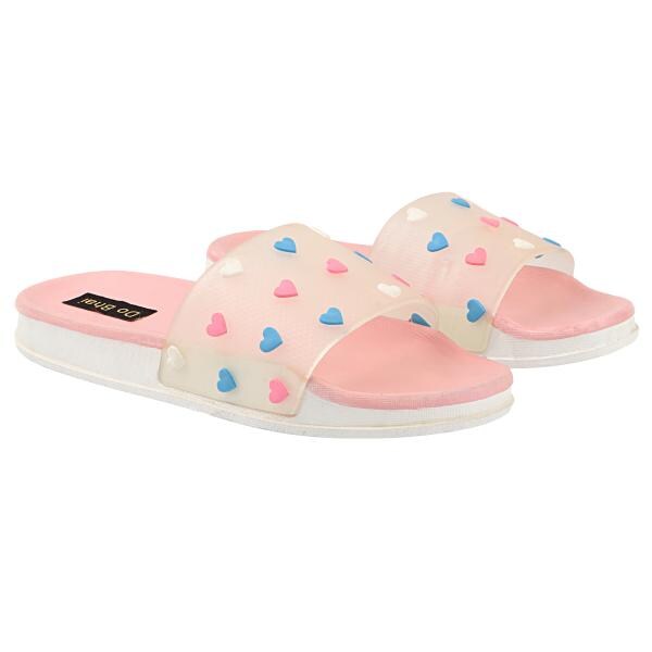 Shoetopia Pink Slides for women - JioMart