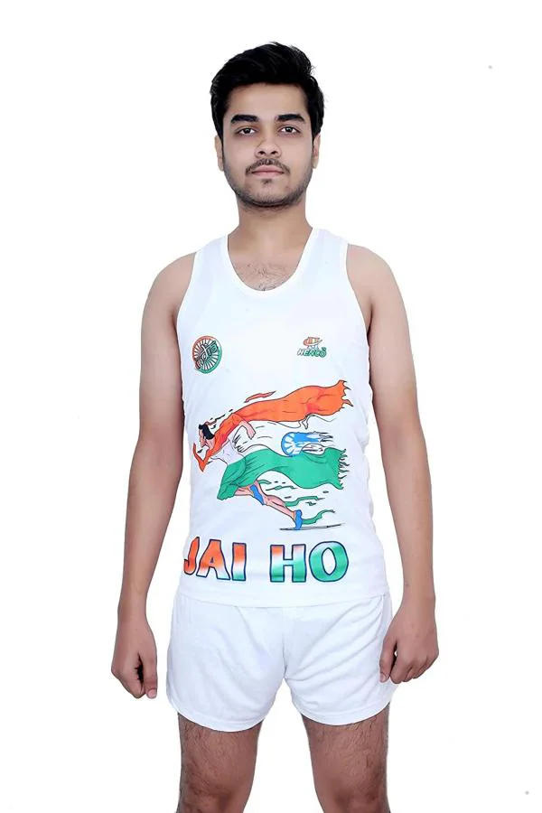 Henco White Unisex Sublimation Athletic Sando & Shorts - JioMart