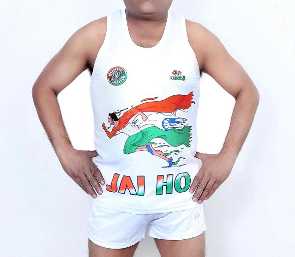 Henco White Unisex Sublimation Athletic Sando & Shorts - JioMart