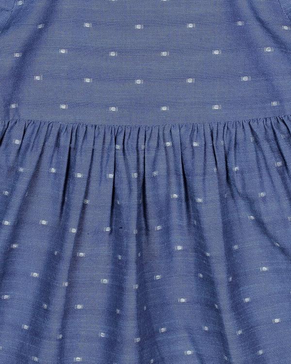 Budding Bees Girls Blue Embroidered Dress - JioMart