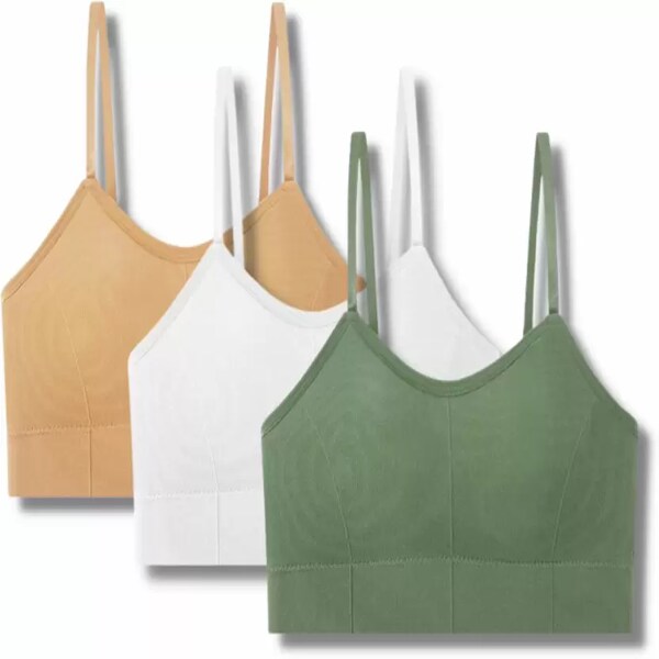 MAXBOOL Women Bralette Heavily Padded Bra pack of 3 (Green,White,skin ...