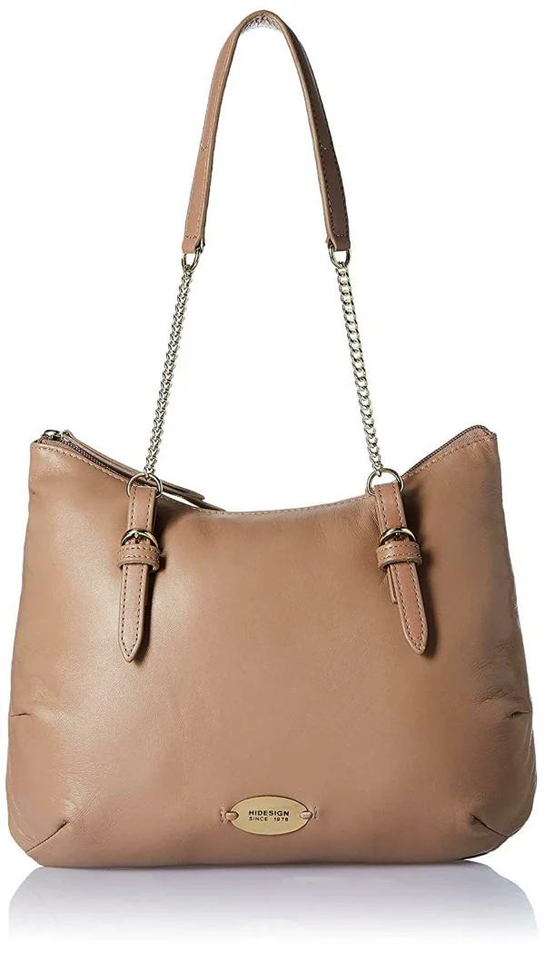 Hidesign Women Beige Genuine Leather Shoulder Bag - JioMart