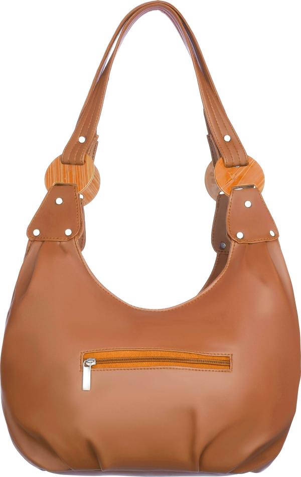 Perfect Leather Tan Shoulder Bag For Women - JioMart